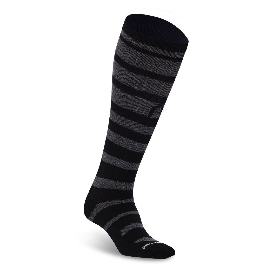 Bamboo Wool Black Grey Stripes Socks 15-20 mmHg Mens & Womens | Knee ...