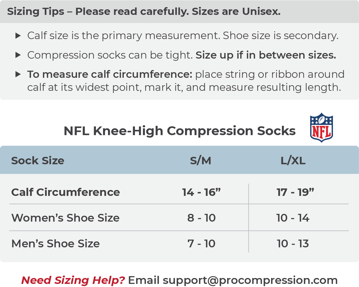 Officially Licensed NFL Compression Socks, Kansas City Chiefs ...