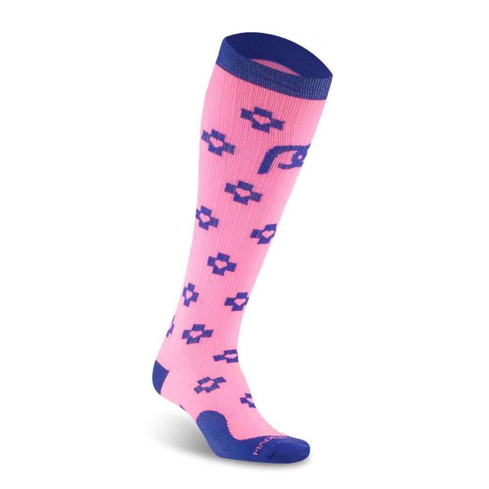 Pink Crosses & Hearts Nurse-Themed Knee-High Compression Sock | PRO ...