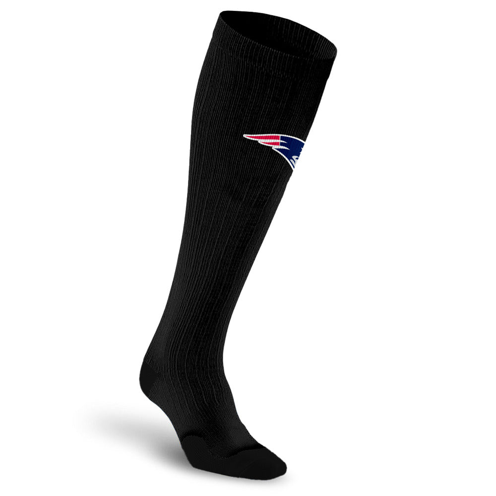 Officially Licensed NFL Black Compression Socks, New England Patriots ...