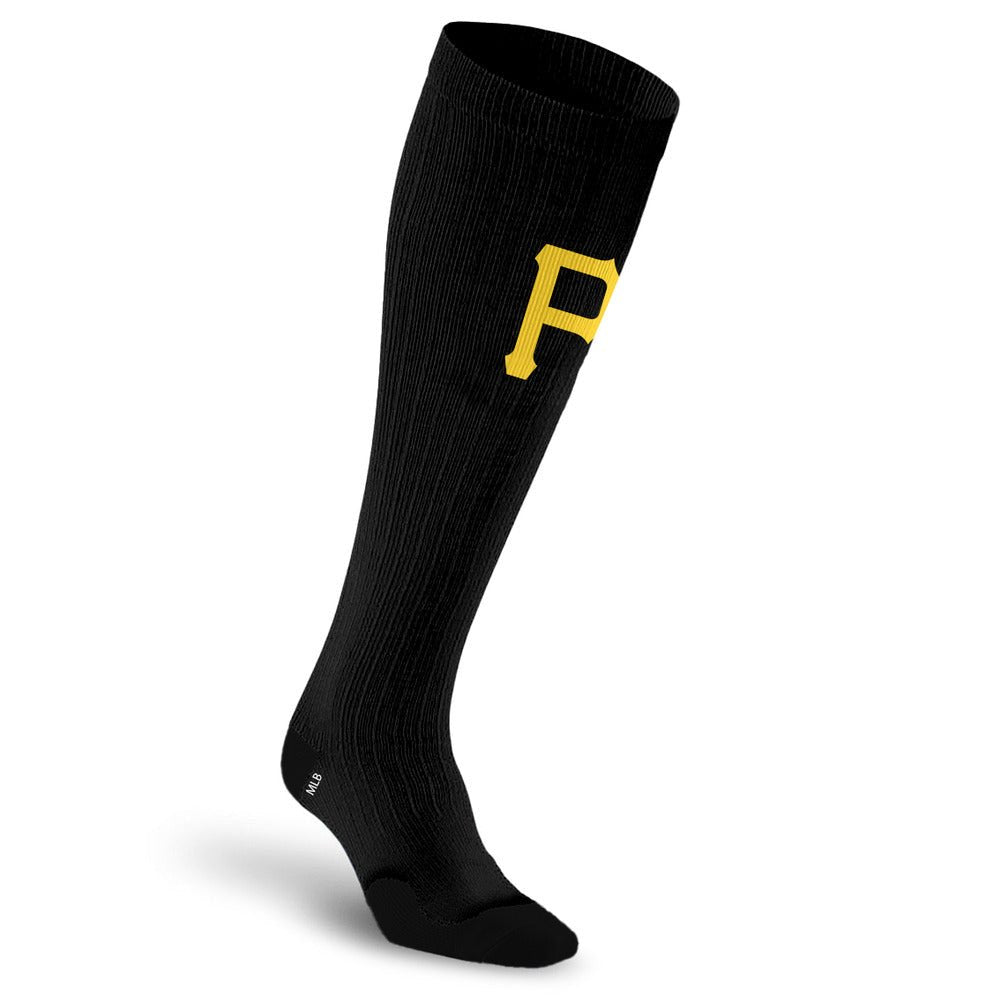 Officially Licensed MLB Black Compression Socks, Pittsburgh Pirates ...