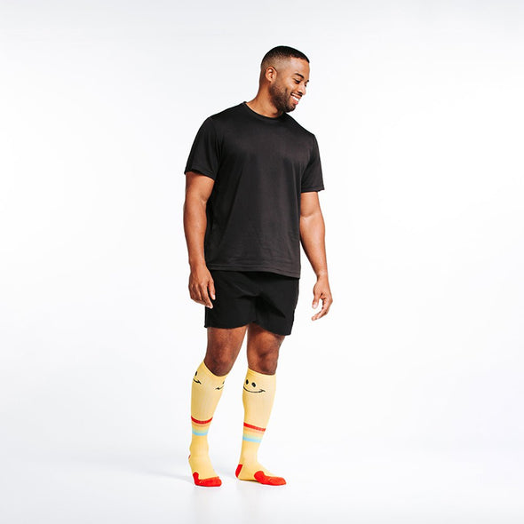 Marathon Knee High Running Socks - Smiley Face | PRO Compression