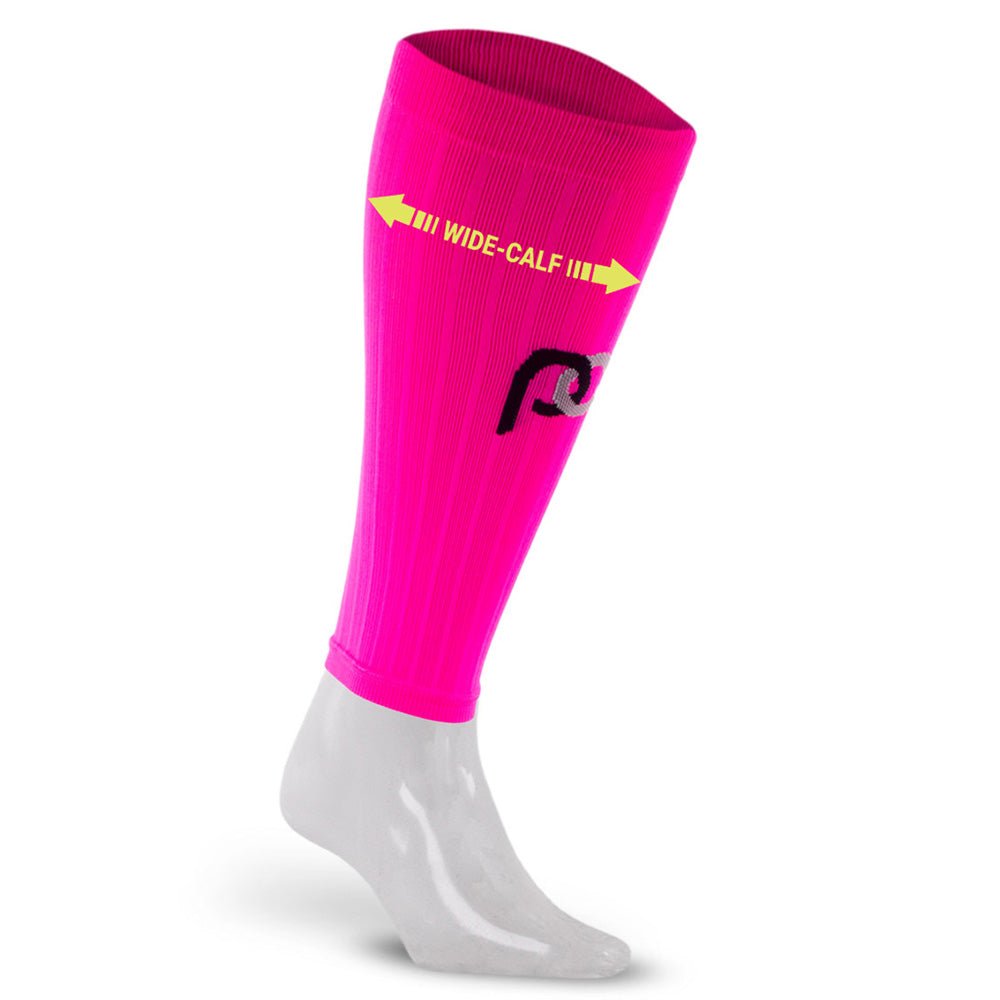Wide Calf Pink Compression Calf Sleeves | PRO Compression