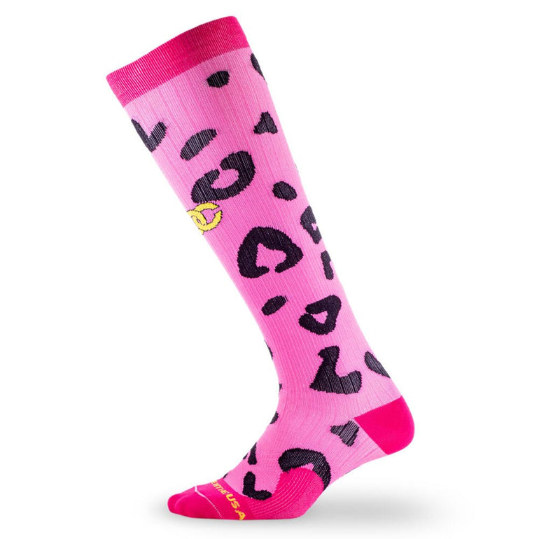 Marathon Compression Socks in Pink Cheetah | PRO Compression